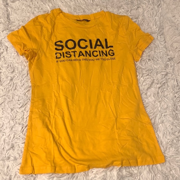 SHEIN | Tops | Yellow Graphic Tee | Poshmark